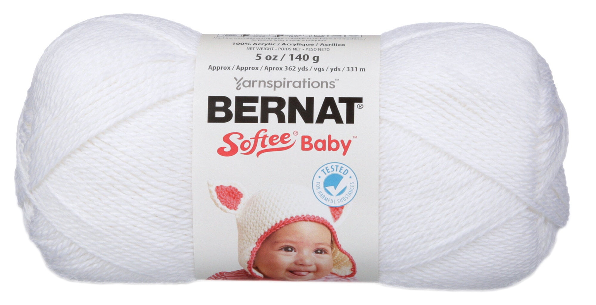 Bernat Softee Baby Yarn, Safe Ombre, Super Soft, Light, Acrylic, White ...