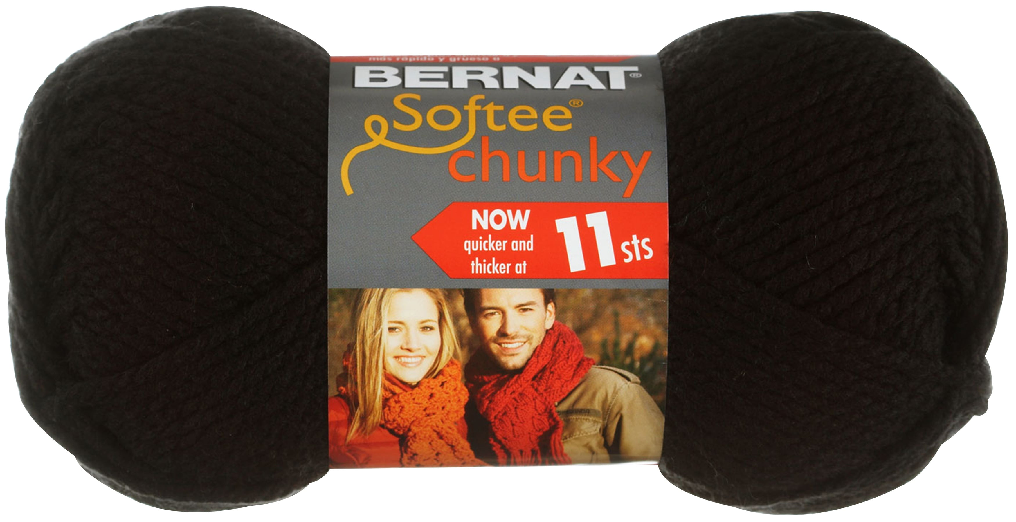Bernat Softee Chunky Yarn 24/Pk-Black - Walmart.com
