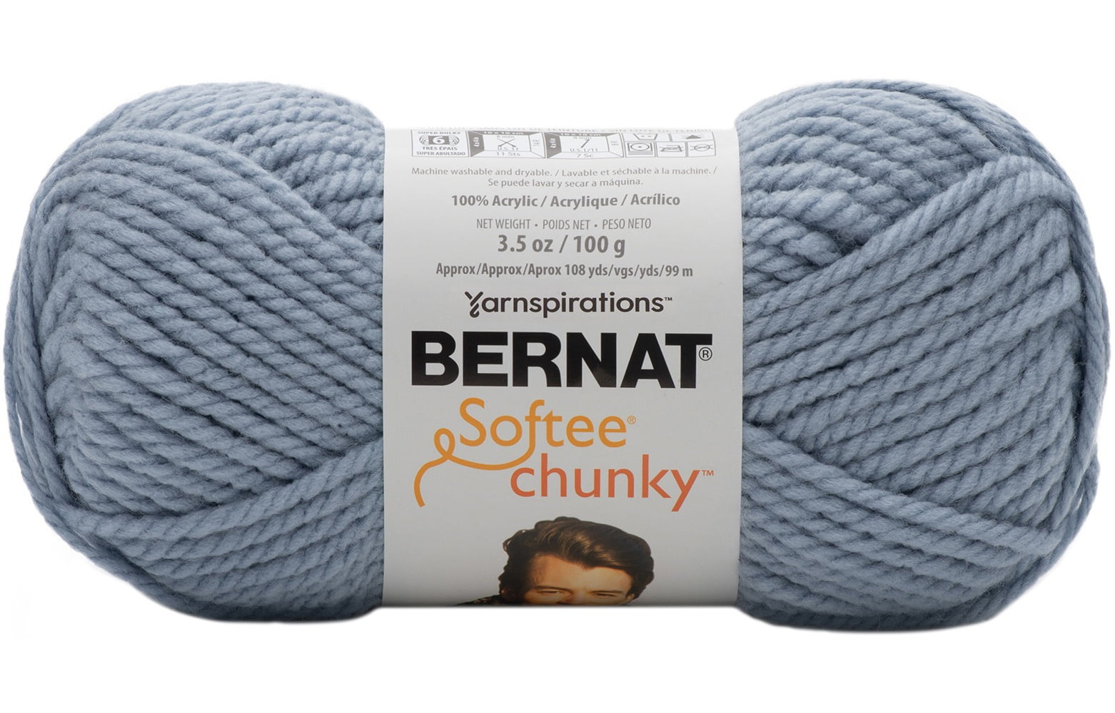 Spinrite Bernat Softee Chunky Yarn, Super Chunky Weight, 100% Acrylic ...