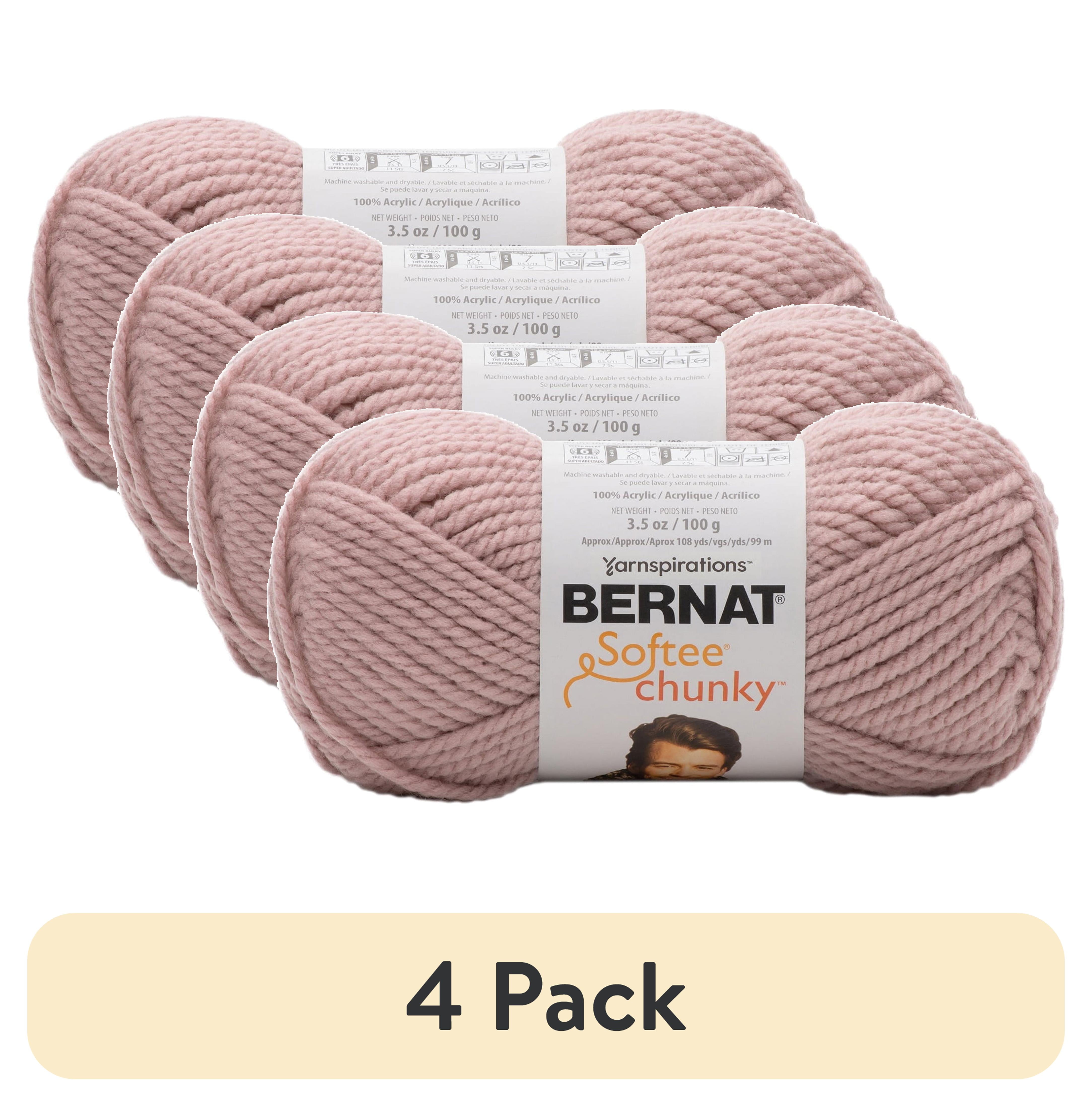 (4 pack) Bernat Softee Chunky Yarn - Walmart.com