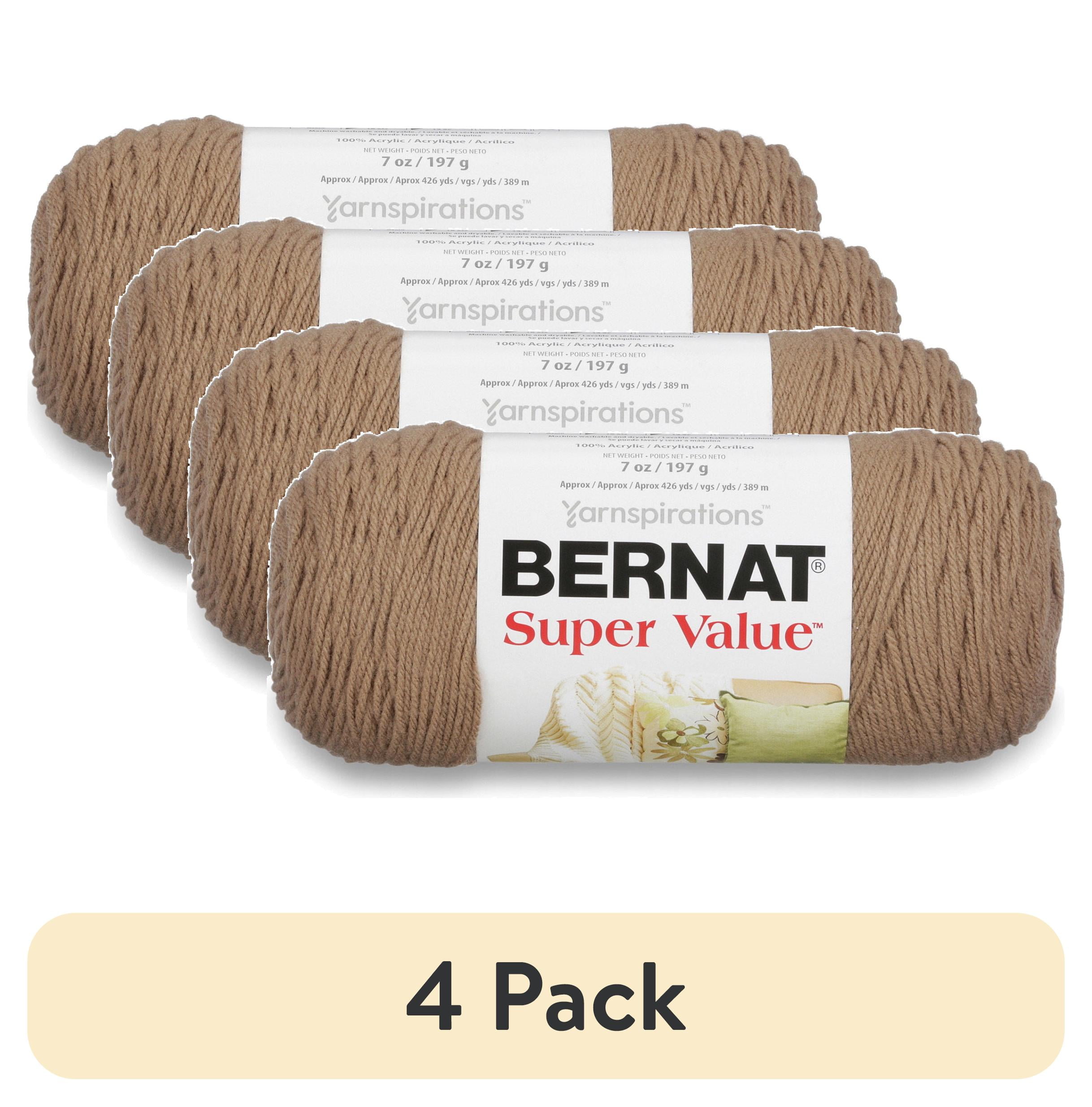 (4 pack) Bernat® Super Value™ #4 Medium Acrylic Yarn, Honey 7oz/197g ...