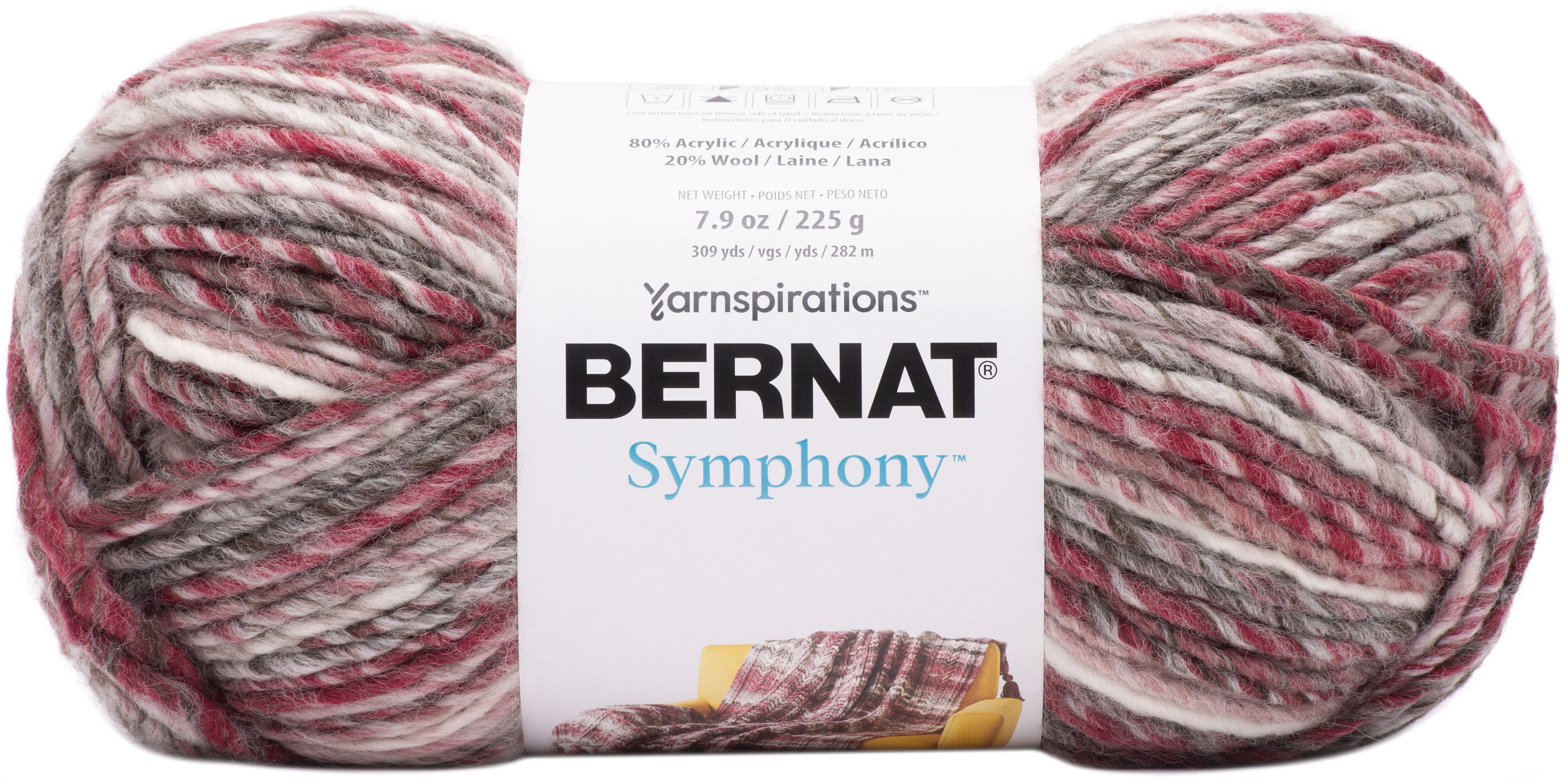 Bernat Symphony Yarn-Pomegranite Punch - Walmart.com