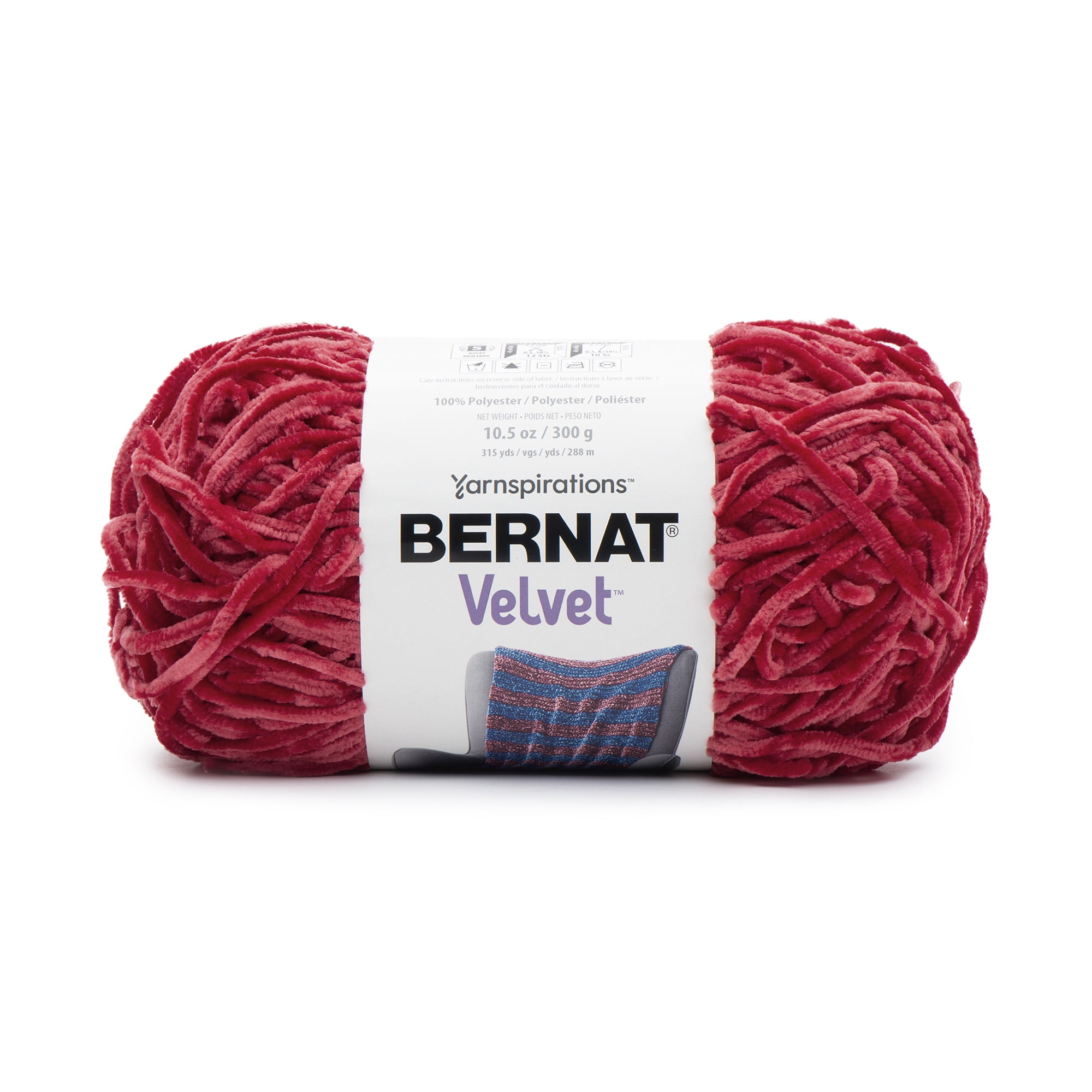 Bernat® Velvet™ #5 Bulky Polyester Yarn, Red 10.5oz/300g 315 Yards ...