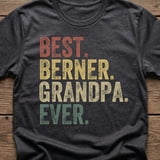 Berner Grandpa Shirt Bernese Mountain Dog Retro Grandfather Tee Fathers ...