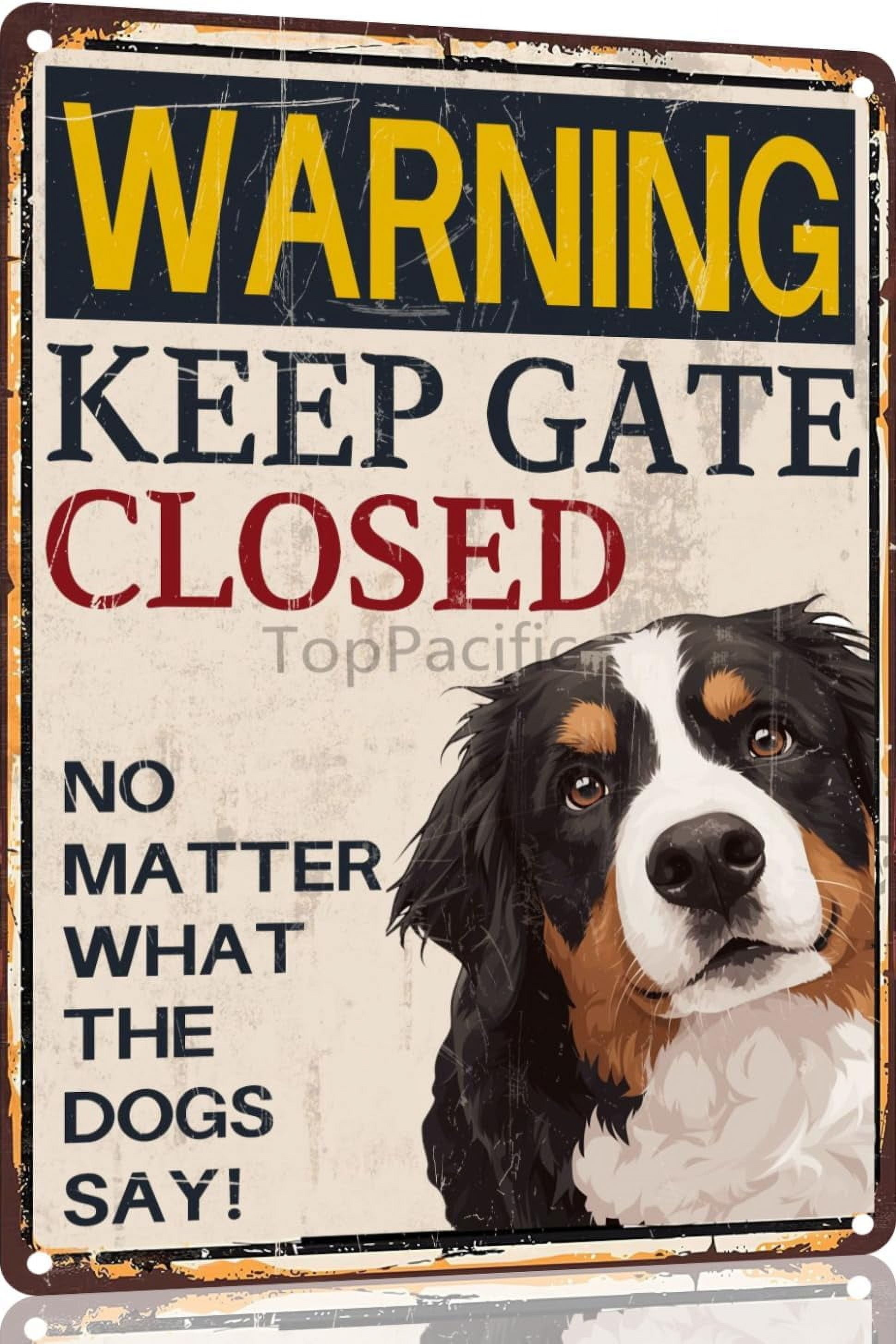 Bernese Mountain Aluminium Sign 12x8 Inches Metal Sign Warning Keep ...