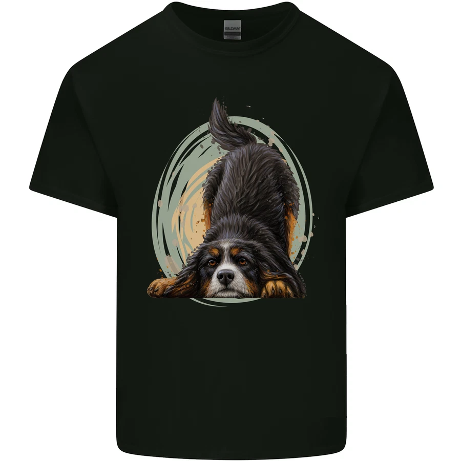 Bernese Mountain Dog Animal Graphic Design Light Cotton Short Sleeve ...