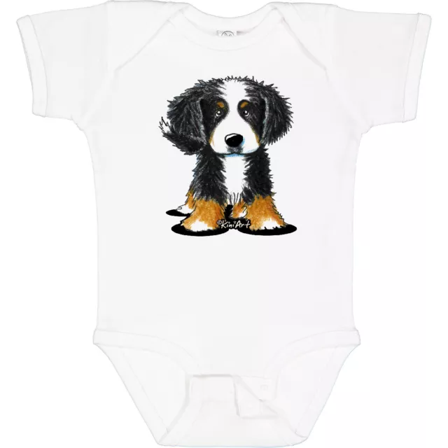 Bernese Mountain Dog Baby Bodysuit - Kiniart Bmd Cute Drawing Adorable ...