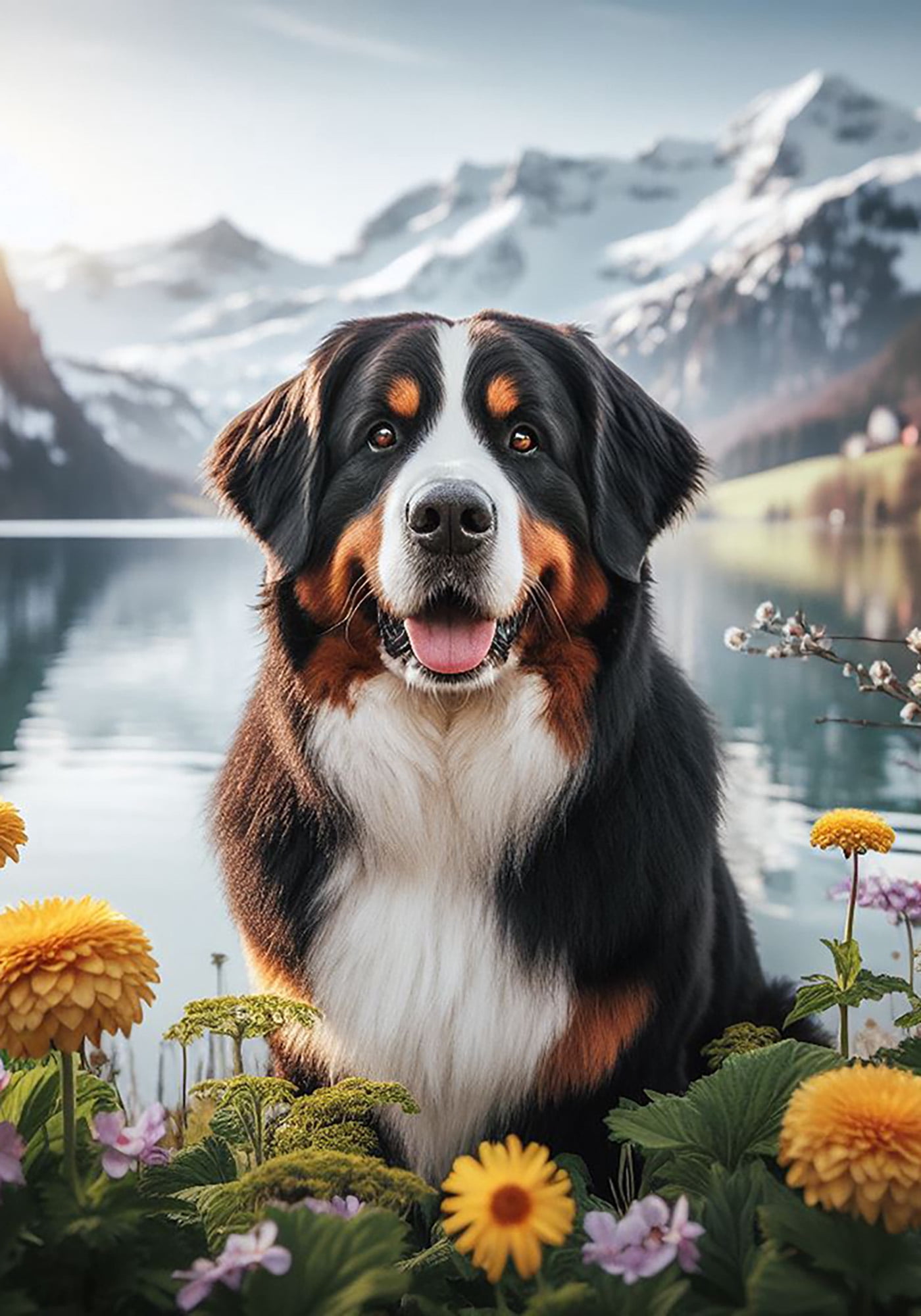 Bernese Mountain Dog - Best of Breed DCR Spring House Flag 28" x 40 ...