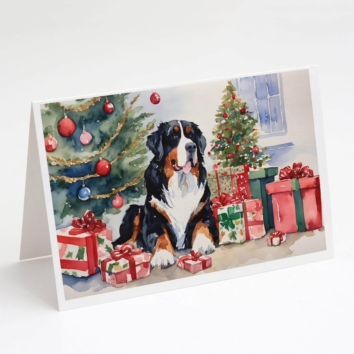 Bernese Mountain Dog Christmas Greeting Cards and Envelopes Pack of 8 7 ...