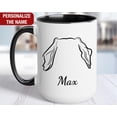 Bernese Mountain Dog Ears Outline Mug Bernese Mountain Dog Personalized ...