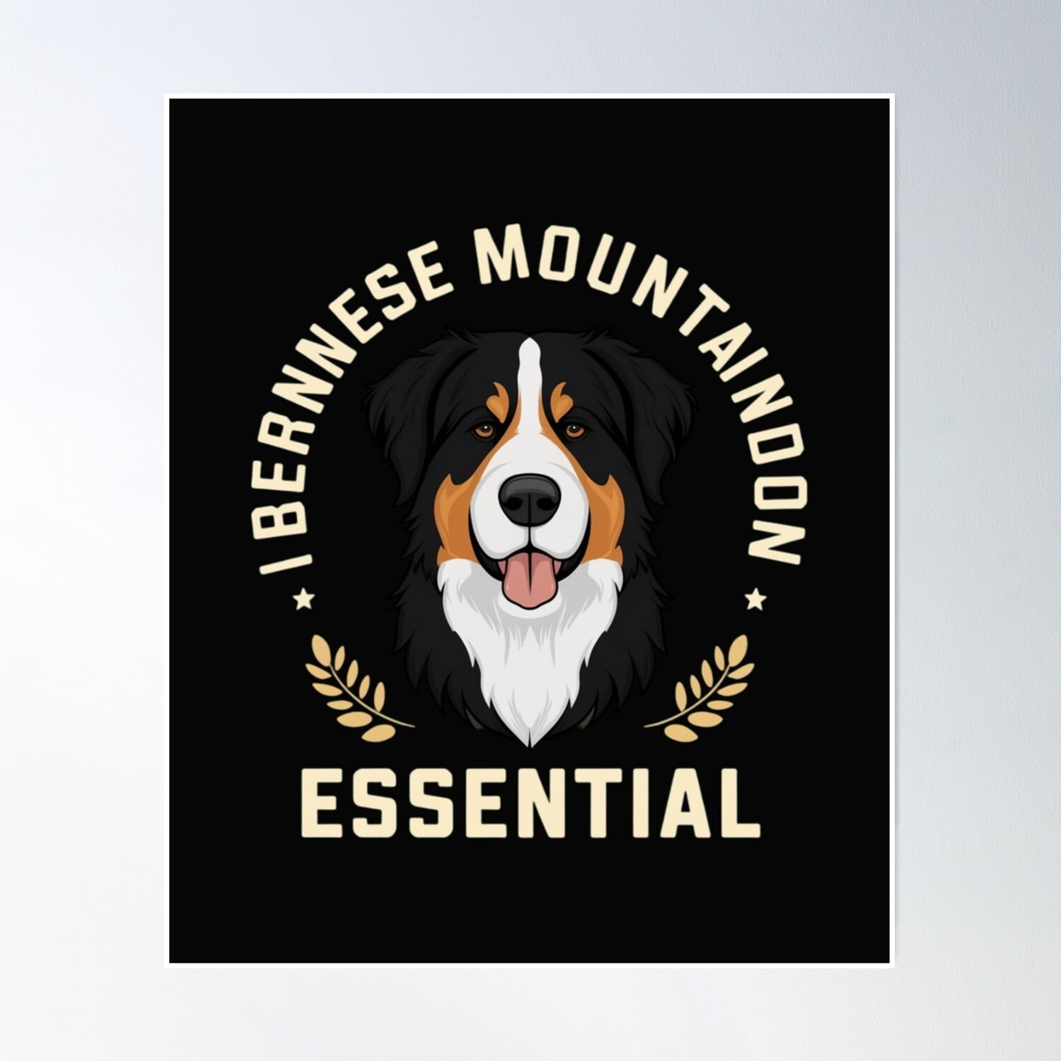 Bernese Mountain Dog Essential Poster Wall Art, Modern Wall Decor ...