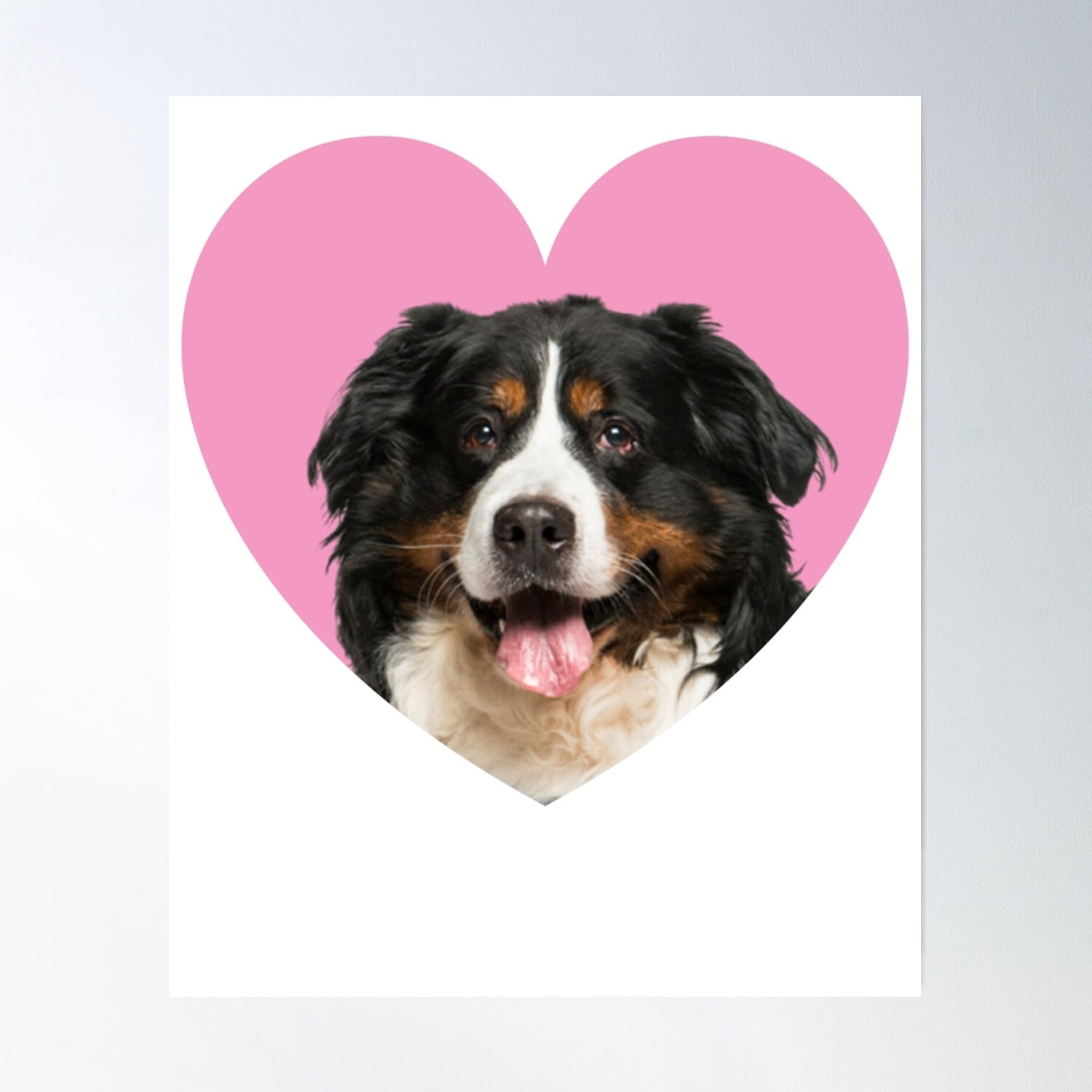 Bernese Mountain Dog Face Art Heart Bernese Mountain Dog Lover ...