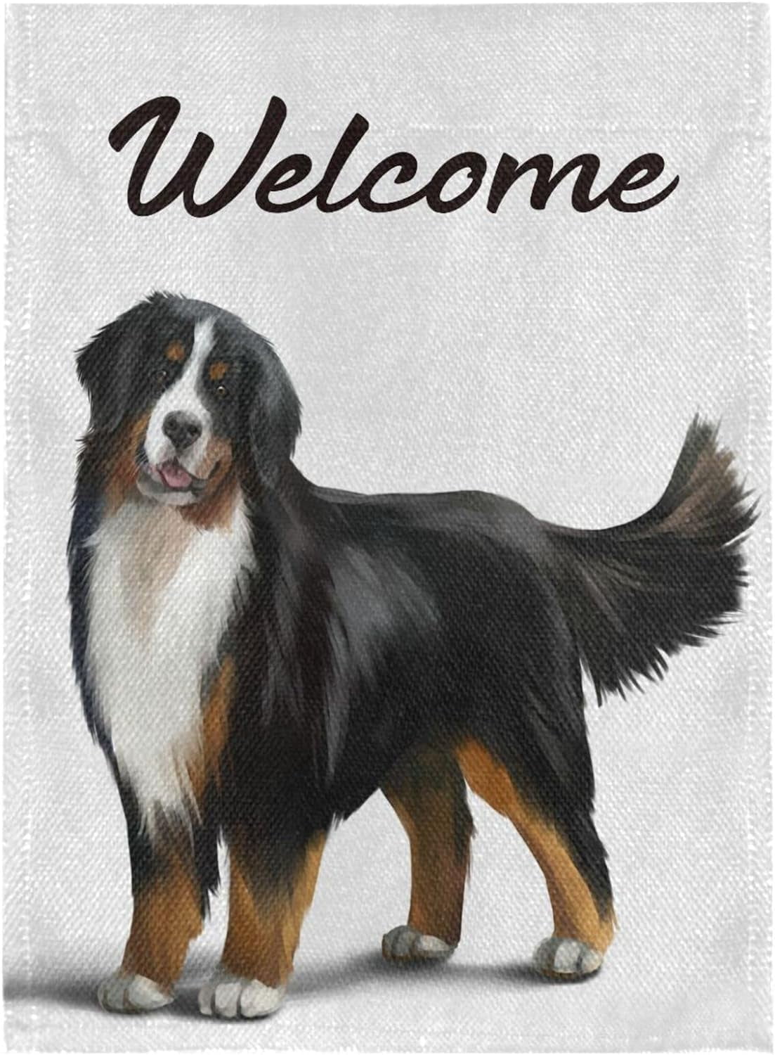 Bernese Mountain Dog Garden Flag Double Sided, Dog Welcome House Yard Flags, Pet Animals ...