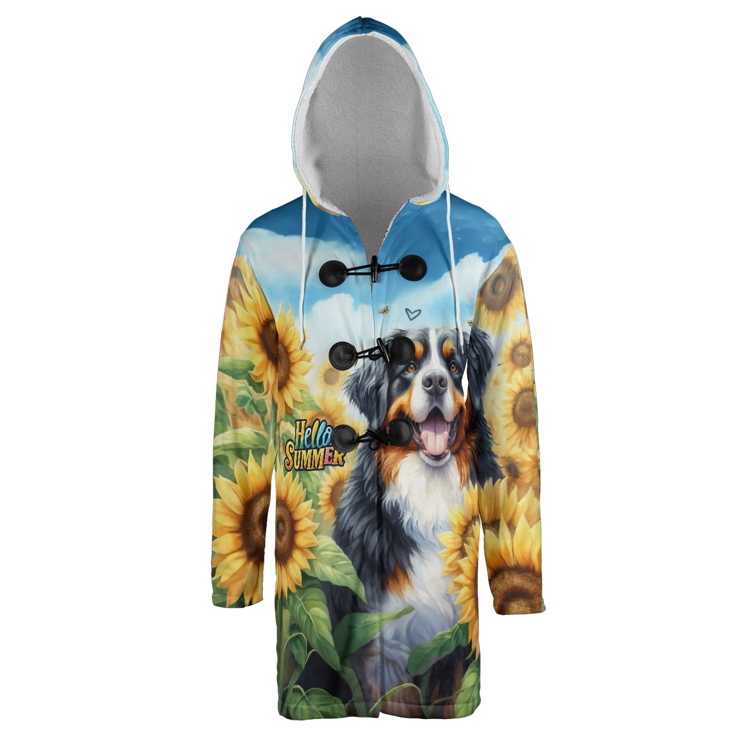 Bernese Mountain Dog Hello Summer Sunshine Sunflowers Spring Retro Vintage All Over Print 3D ...