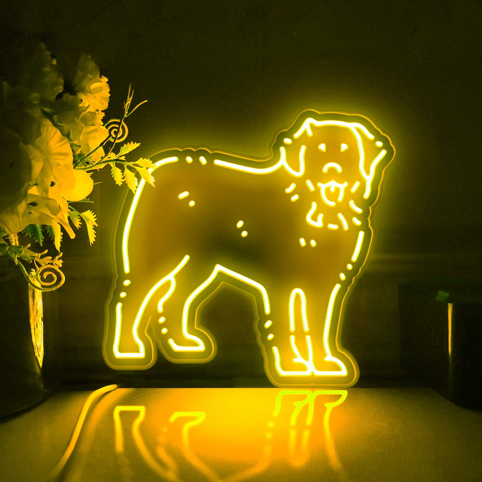 Bernese Mountain Dog Led Light Box, Dimmable Neon-Like Light Signs USB ...