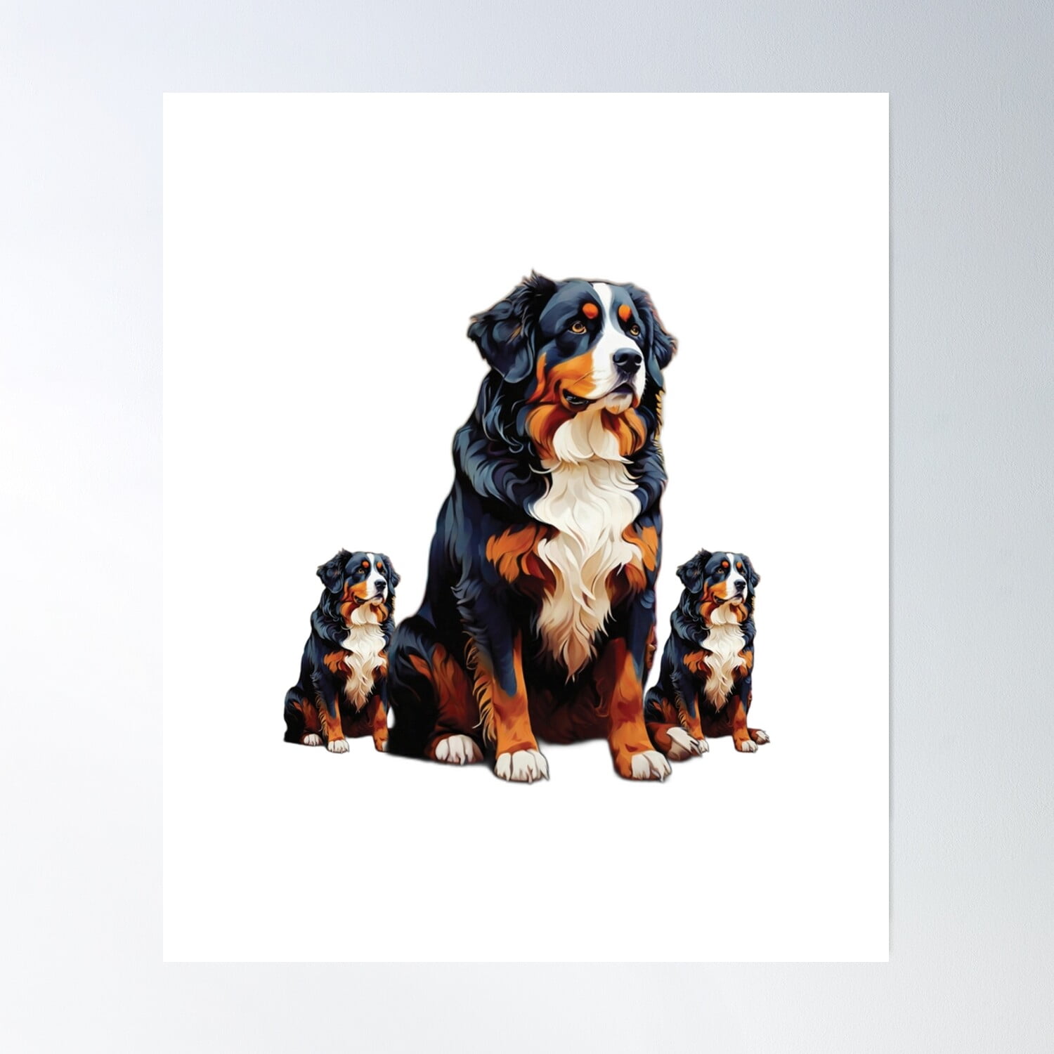 Bernese Mountain Dog Mom Poster Wall Art, Modern Wall Decor, 24x36 UNFRAMED - Walmart.com
