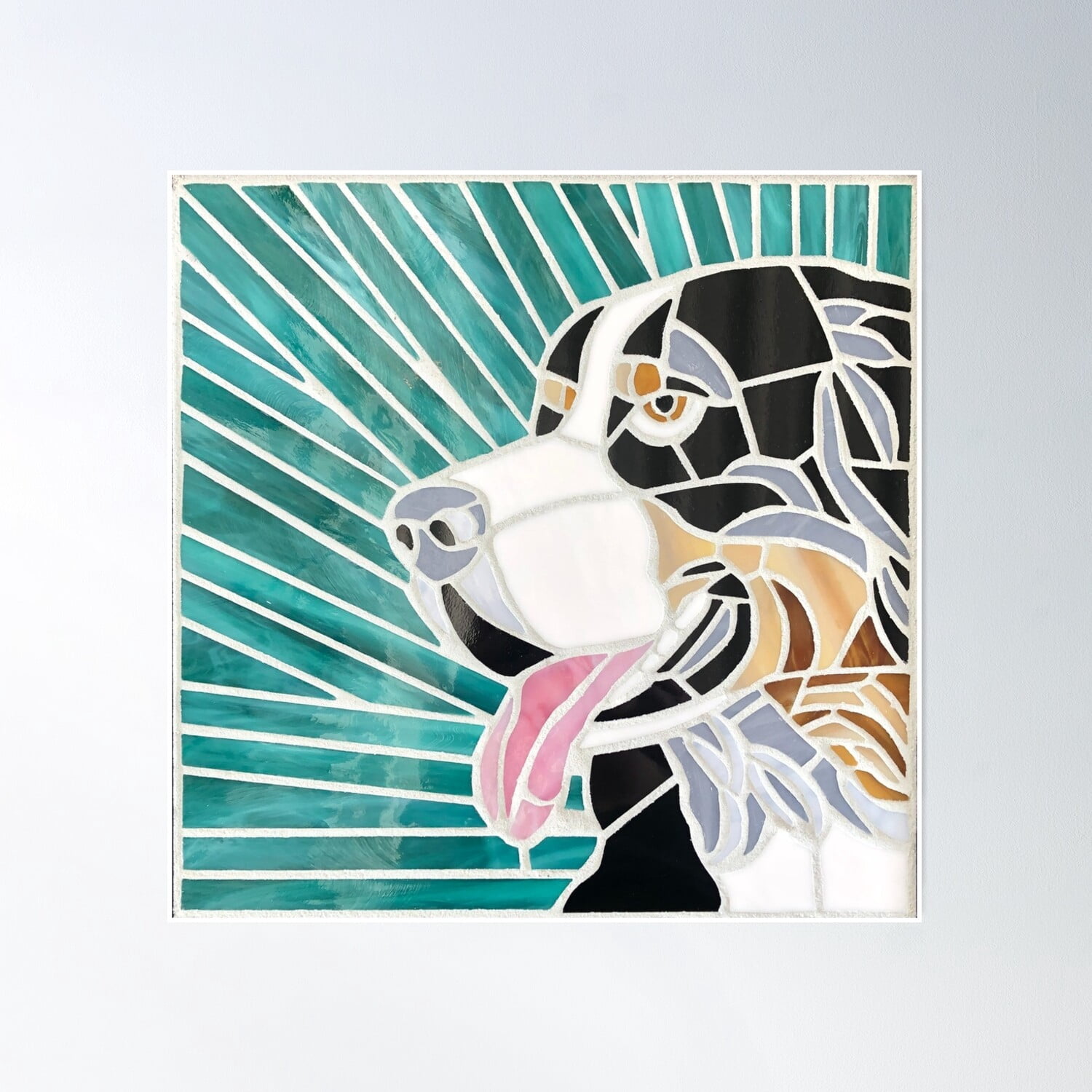Bernese Mountain Dog Mosaic Poster Wall Art Modern Wall Decor Wall Art ...