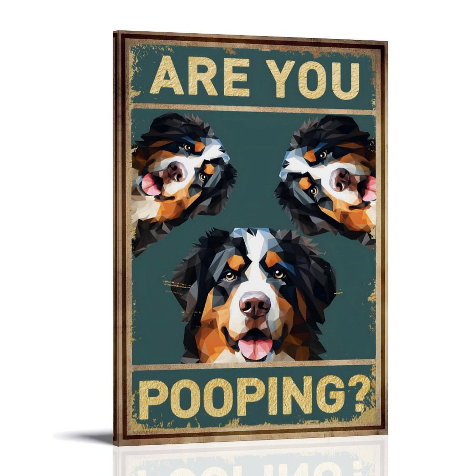 Bernese Mountain Dog Painting Vintage Poster Picture Print Wall Art Poster Painting Canvas ...