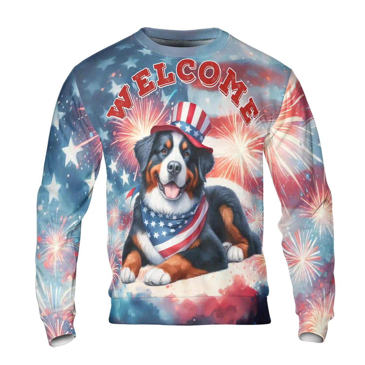 Bernese Mountain Dog Patriotic Welcome for 4Th of July Independence Day All Over Print 3D ...