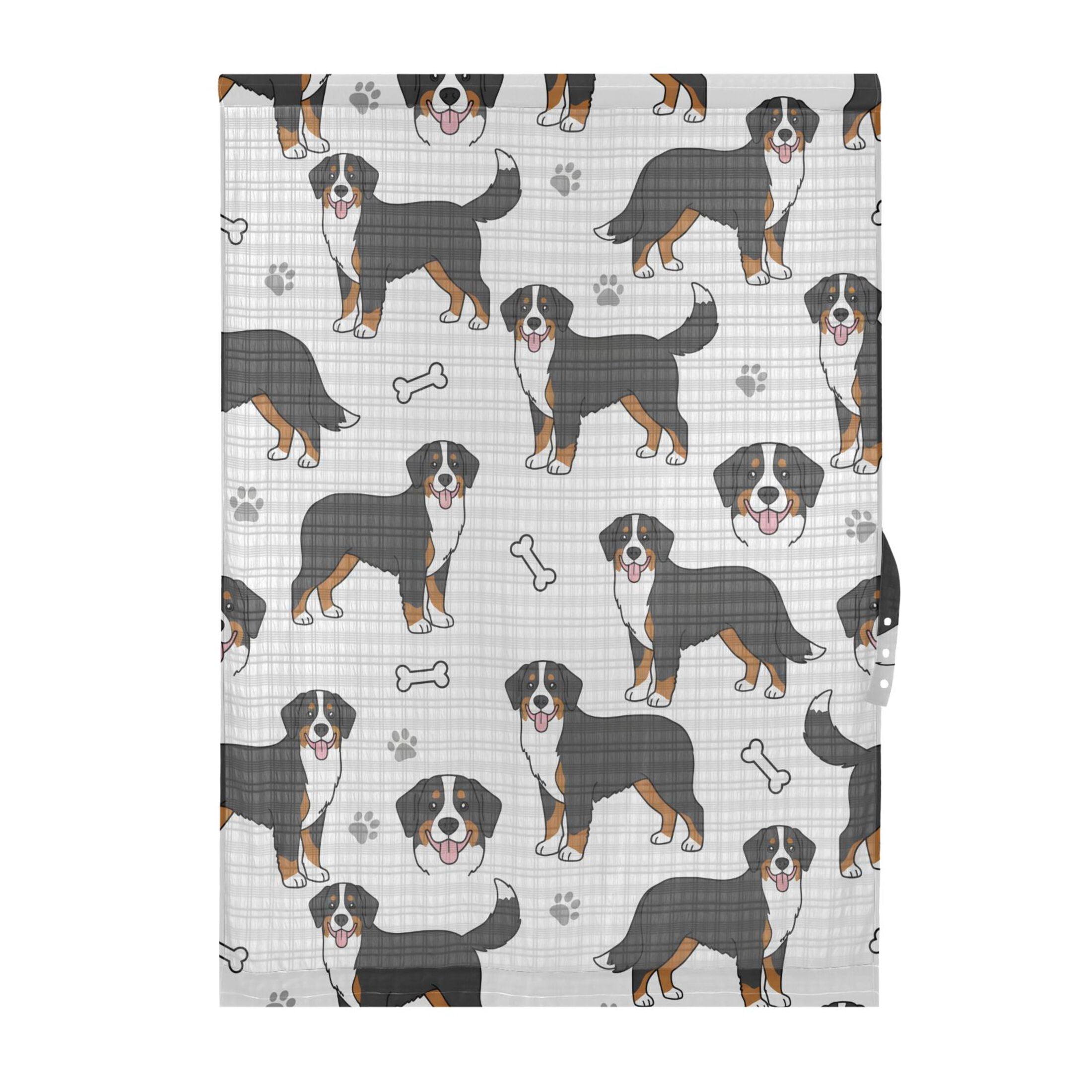 Bernese Mountain Dog Pattern Door Curtain Sheer Privacy Light Filtering ...