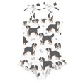 Bernese Mountain Dog Pattern Girls' One-Piece Swimsuit Bowknot Tie ...