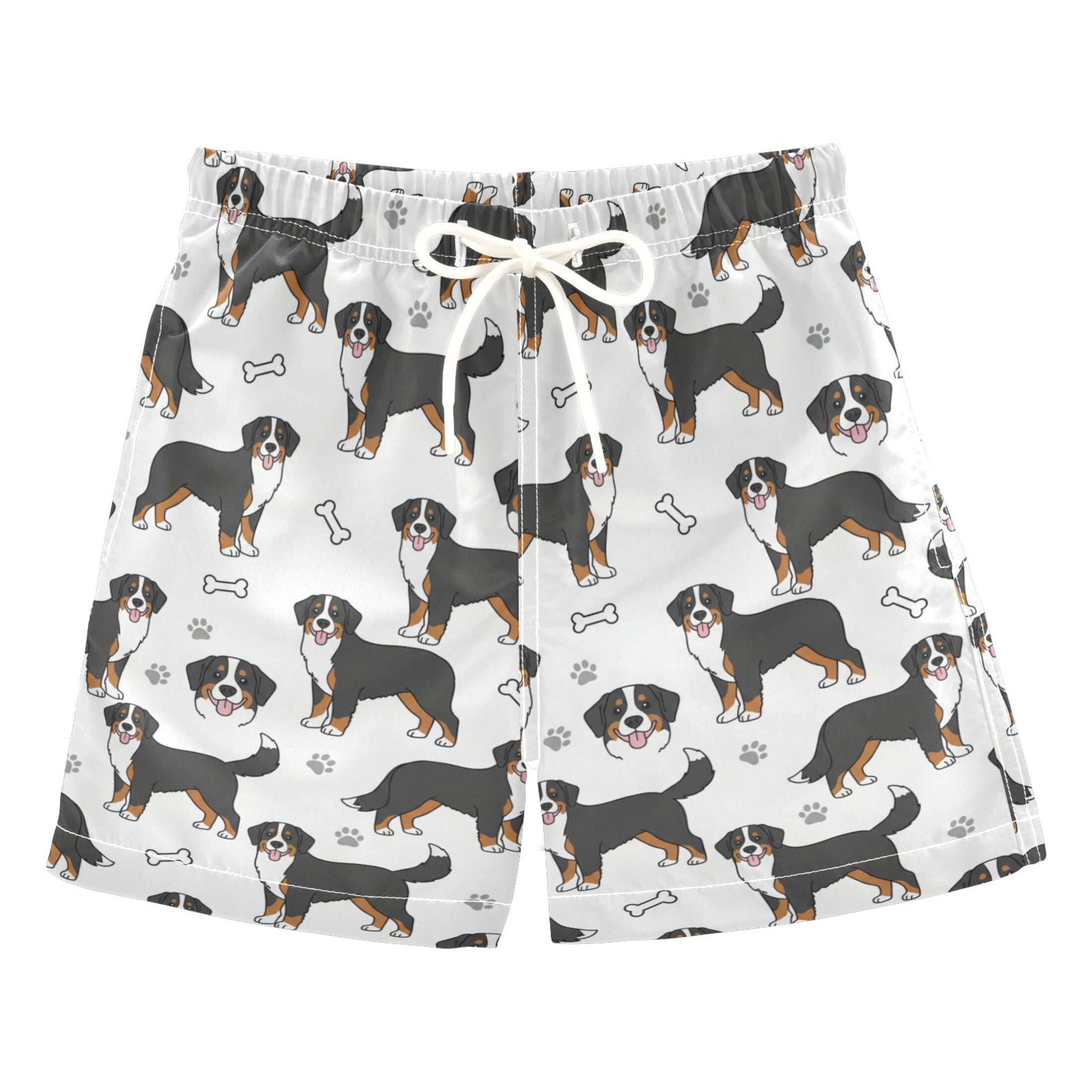 Bernese Mountain Dog Pattern Swim Trunks Quick Dry Beach Pool Board ...