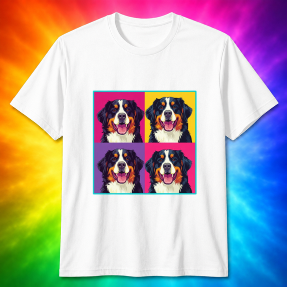 Bernese Mountain Dog Pop Art T-Shirt, for men & women, S-5XL - Walmart.com