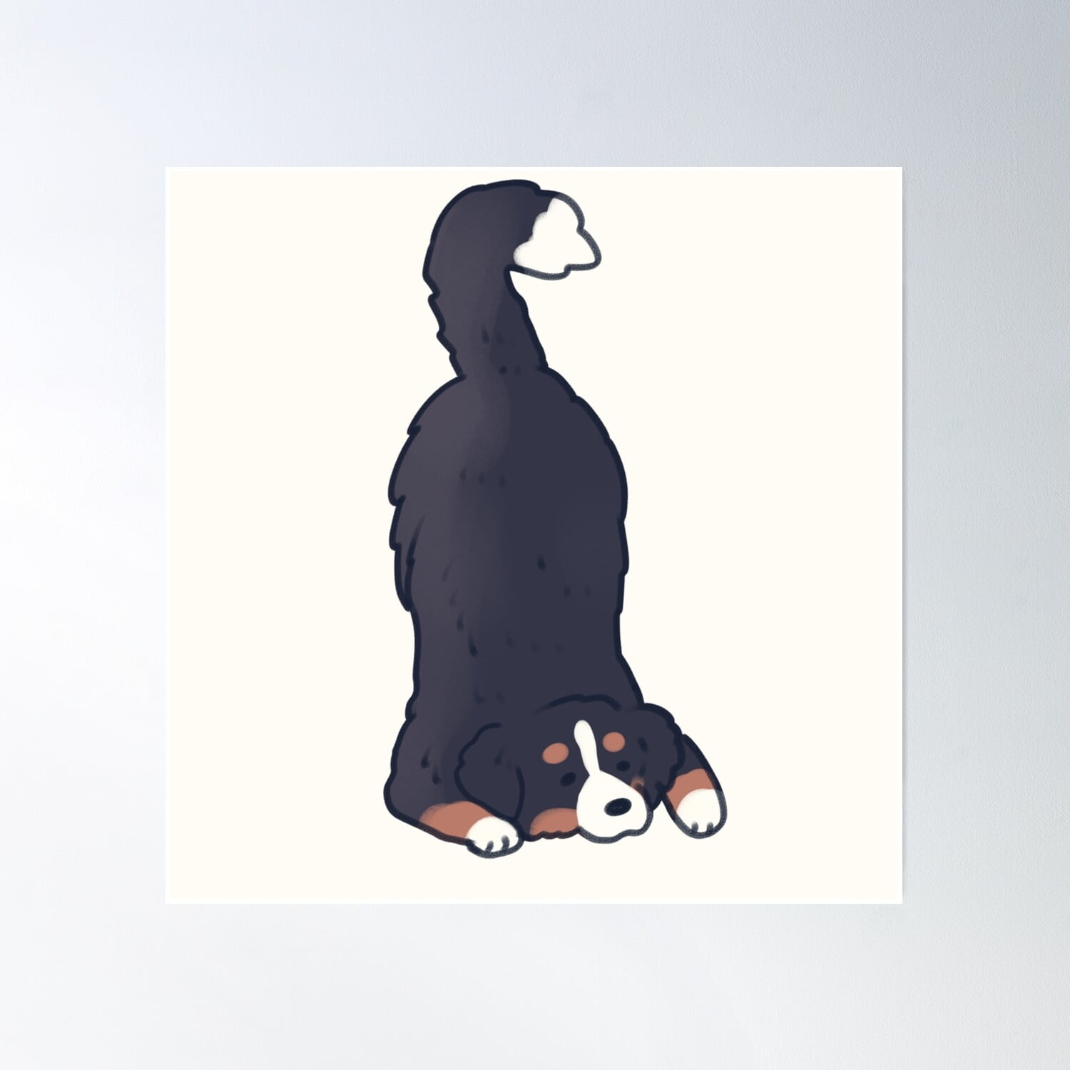 Bernese Mountain Dog Poster Wall Art, Modern Wall Decor, 16x16 UNFRAMED - Walmart.com