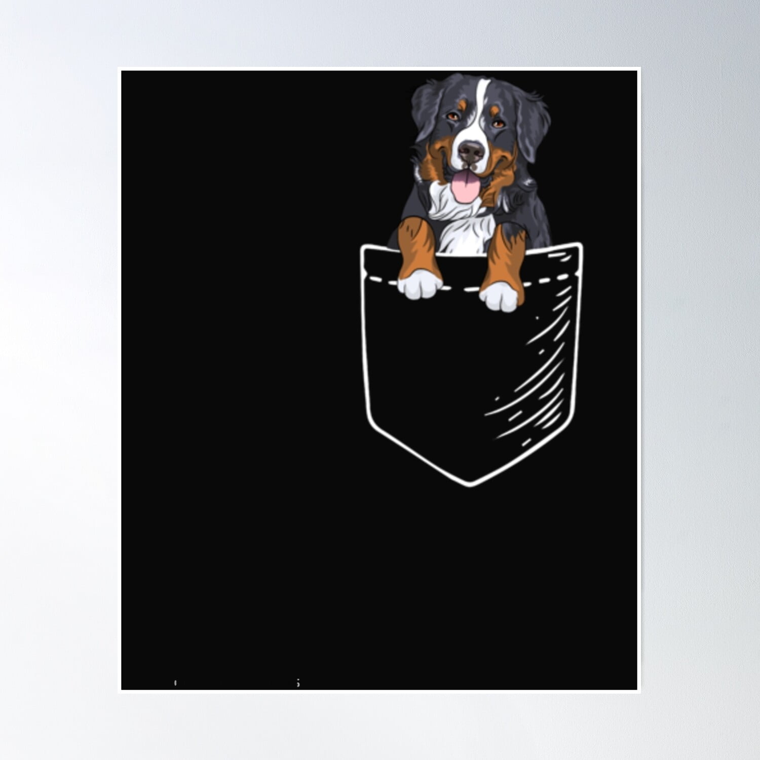 Bernese Mountain Dog Poster Wall Art, Modern Wall Decor, 8x12 UNFRAMED - Walmart.com