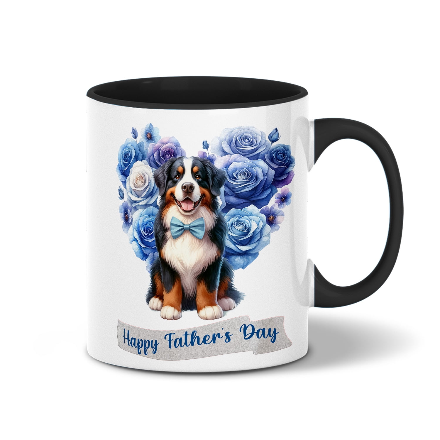 Bernese Mountain Dog Proud Dad Happy Father's Day 11oz Accent Two-tone ...