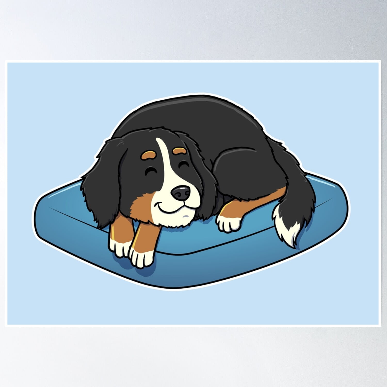 Bernese Mountain Dog Sleeping Poster Wall Art, Modern Wall Decor, 24x36 UNFRAMED - Walmart.com