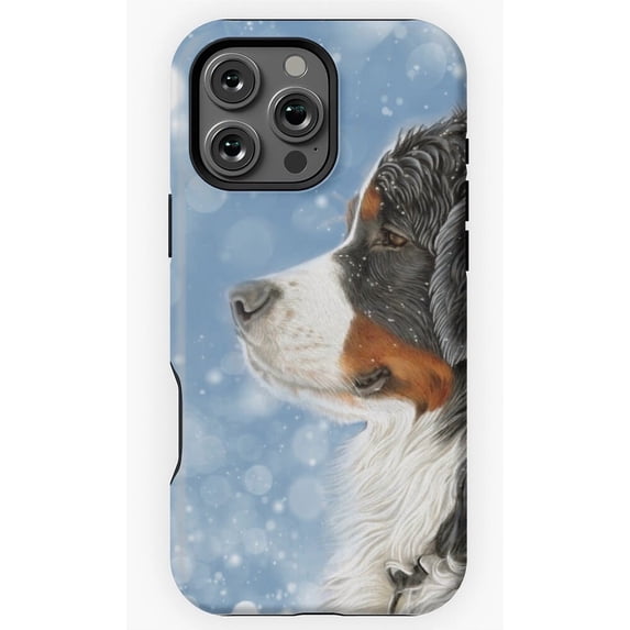 Bernese Mountain Dog Snowy Winter Wonderland Alps Dog Portrait iPhone ...