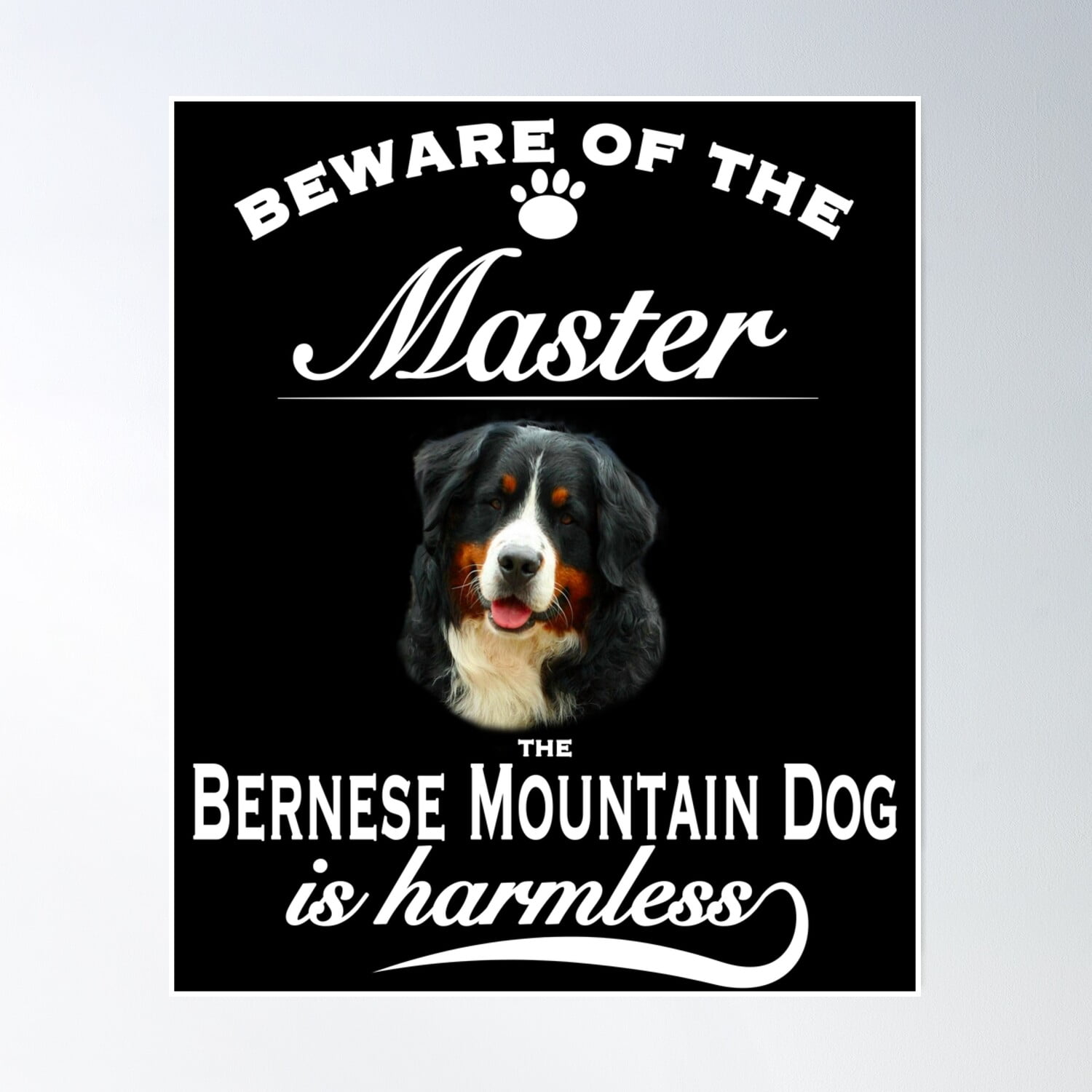 Bernese Mountain Dog Tbernese Mountain Dog Dog Poster Wall Art, Modern Wall Decor, 8x12 UNFRAMED ...
