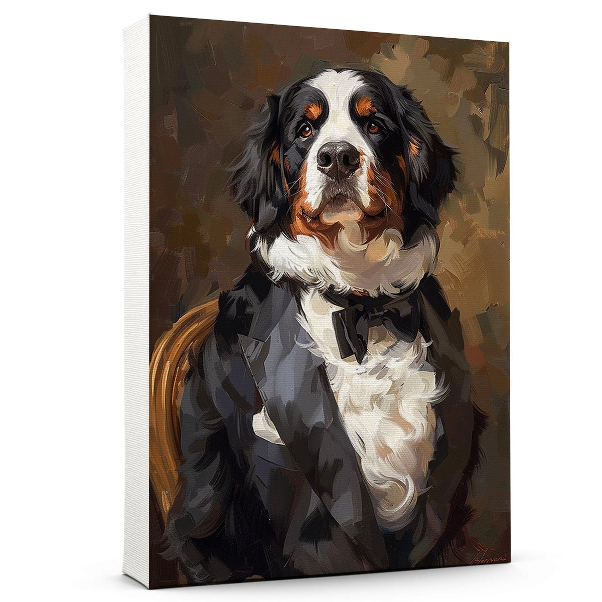 Bernese Mountain Dog Wall Decor Poster Unframe, Bernese Mountain Dog Canvas Frame Ready to Hang ...