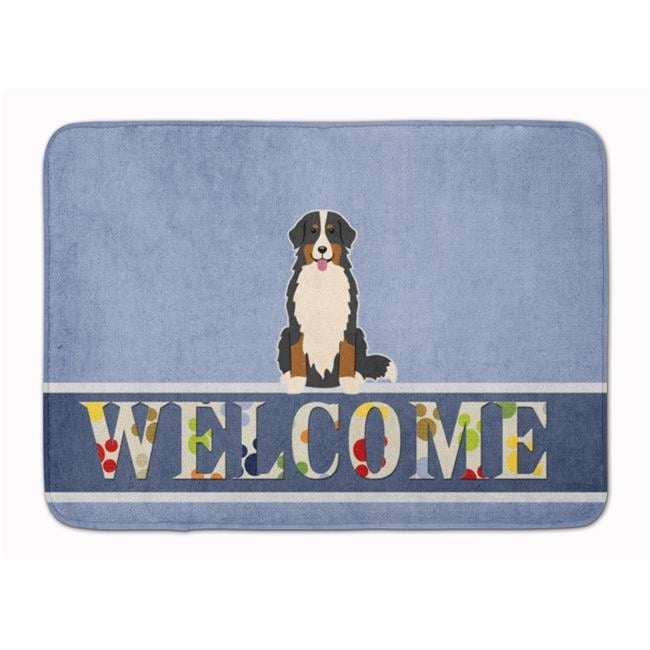 Bernese Mountain Dog Welcome Machine Washable Memory Foam Mat - Walmart.com