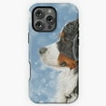 Bernese Mountain Dog Winter Snow Scene iPhone Case 17 16 15 14 13 12 11 ...