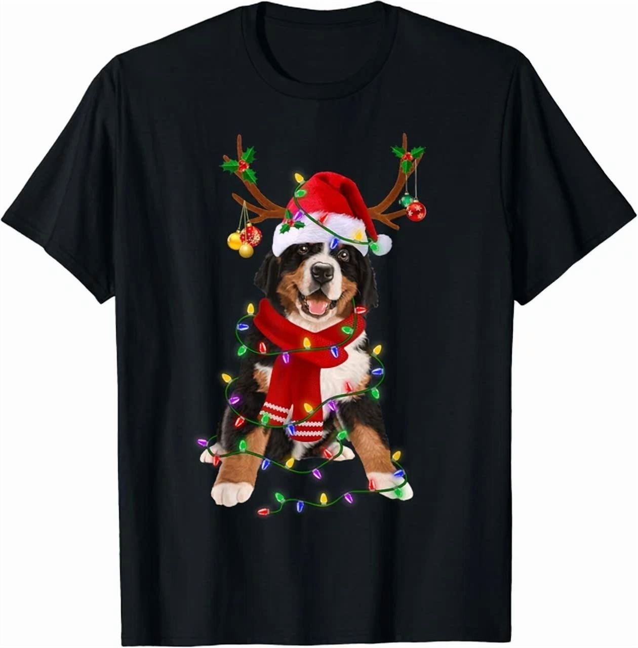 Bernese Mountain Lights Matching Family Dog Lover Gift Unisex T-Shirt ...