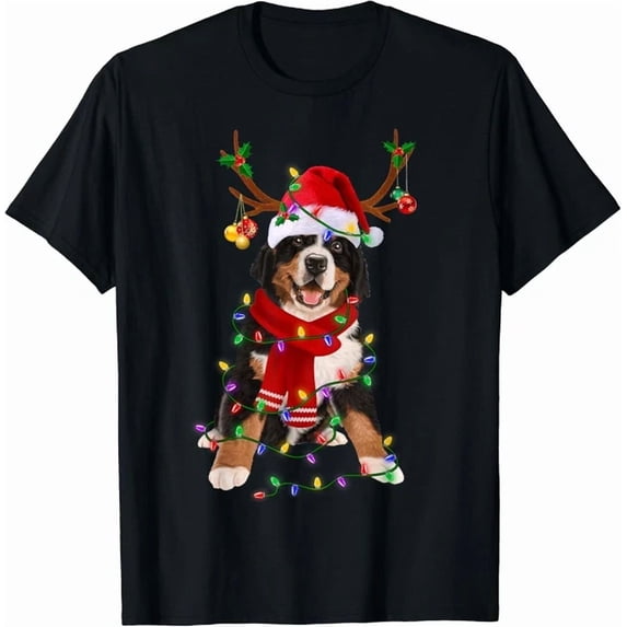 Bernese Mountain Lights Matching Family Dog Lover Gift Unisex T-Shirt ...