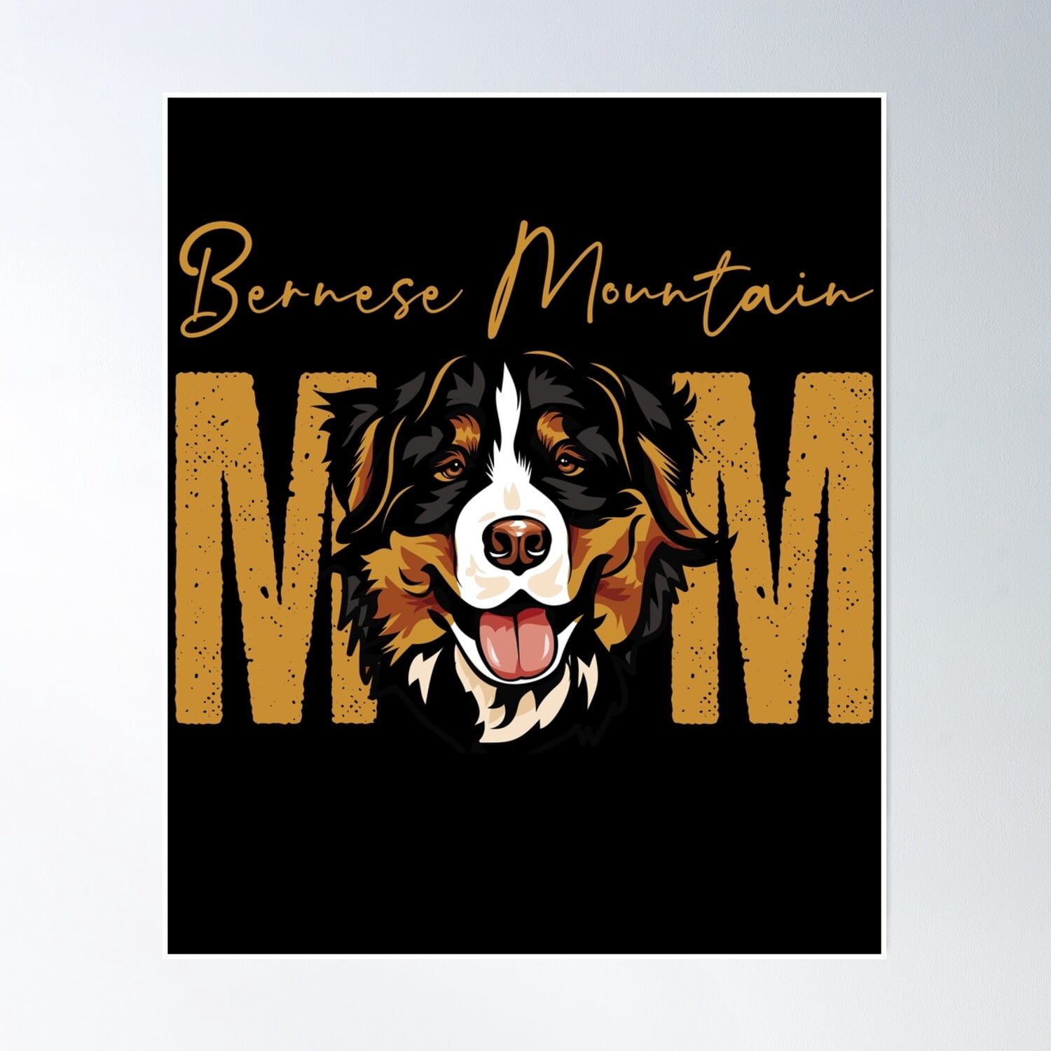 Bernese Mountain Mom, Dog Mom Poster, Gift Idea For Bernese Mountain ...