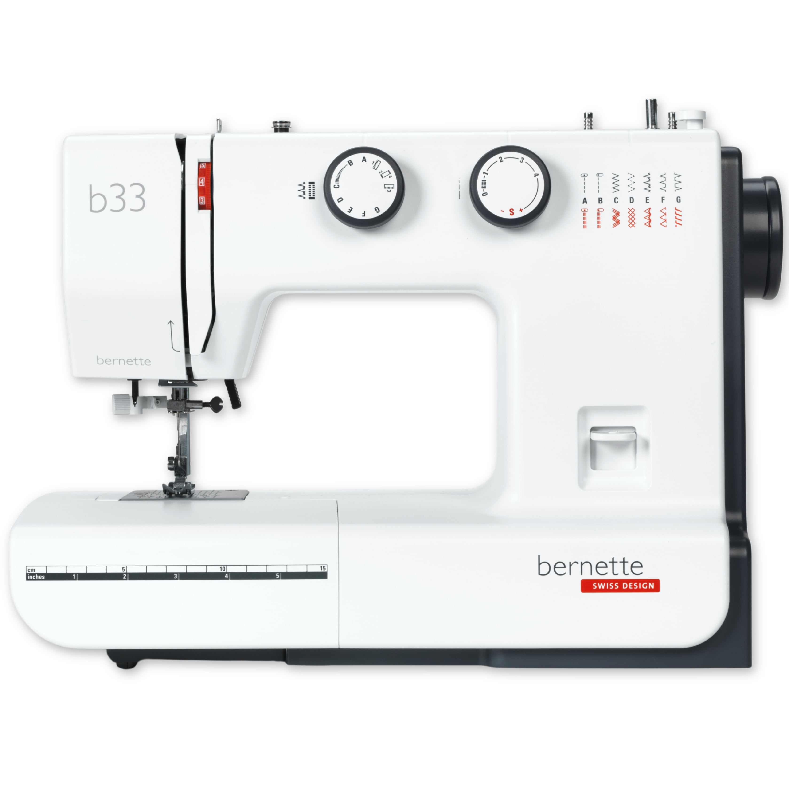 Bernette 33 Swiss Design Compact Sewing Machine for Beginners with Semi ...