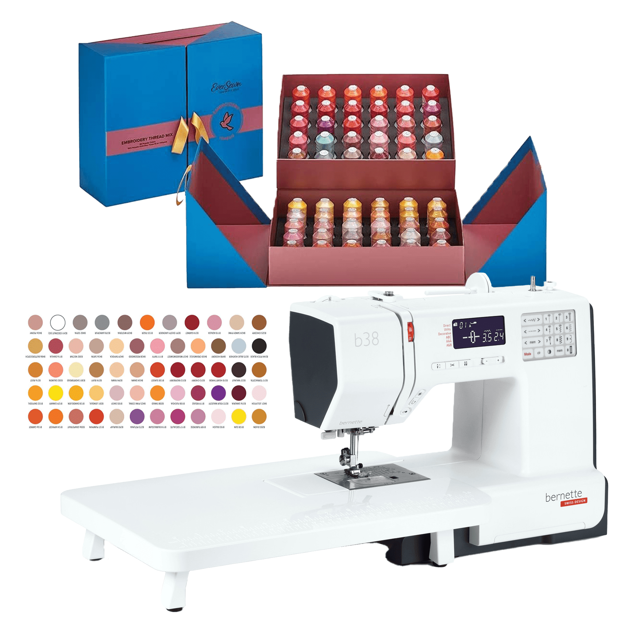 Bernette B38 Affordable Computerized Sewing Machine Thread Bundle ...