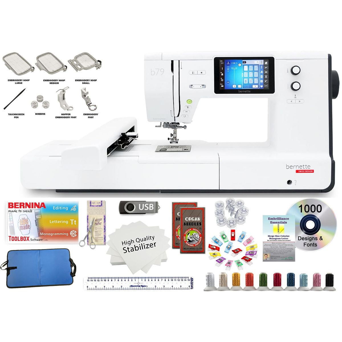 Bernette b79 Swiss Design Computerized Sewing & Embroidery Machine w ...