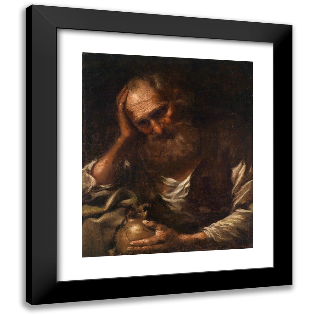 Bernhard Keil 12x14 Black Modern Framed Museum Art Print Titled - A Philosopher - Walmart.com