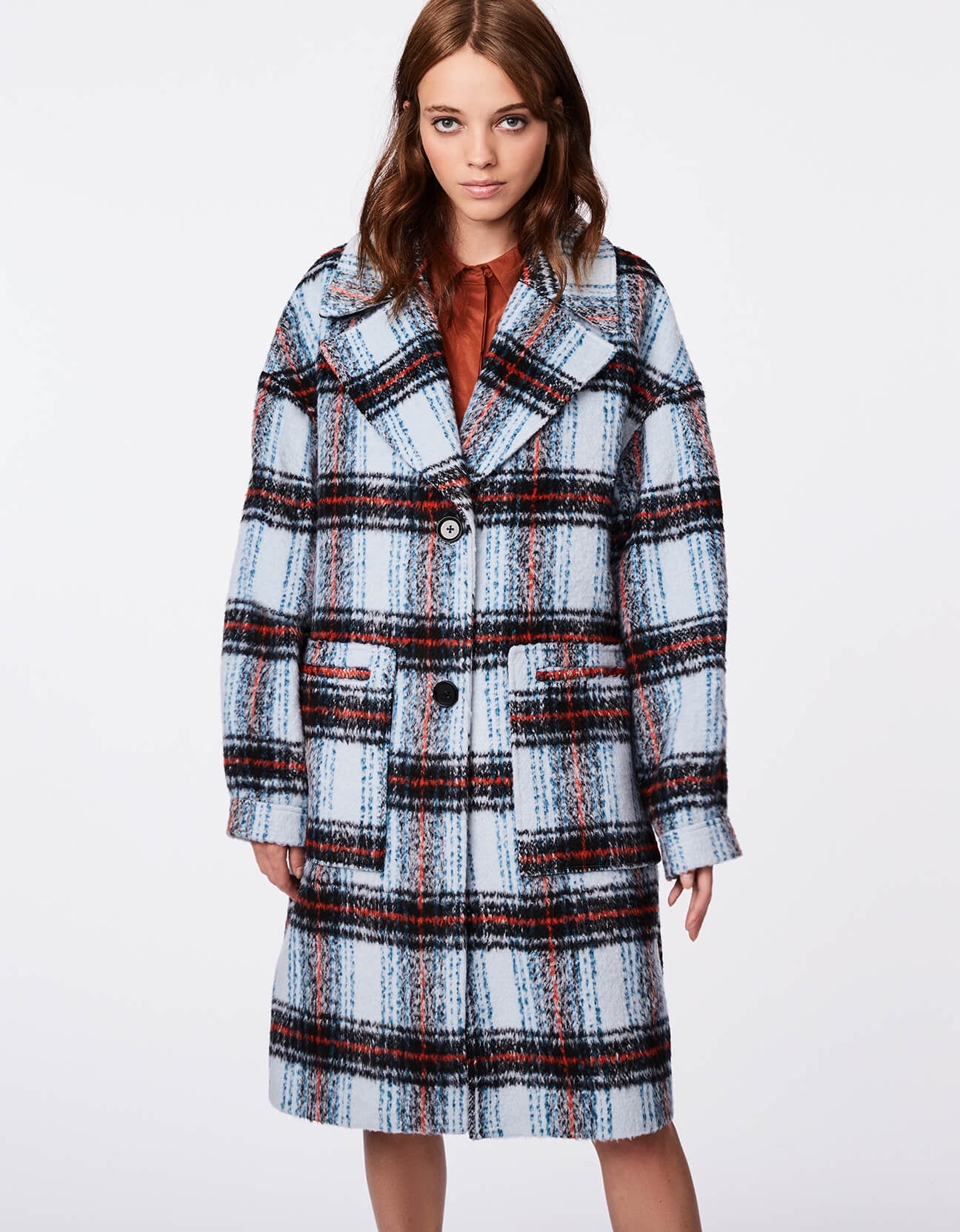 Bernie Bernardo All the Best Things Plaid Long Coat Medium M - Walmart.com