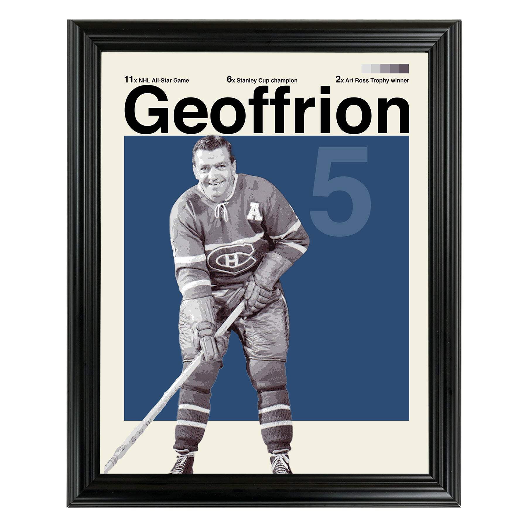 Bernie Geoffrion Framed Sports Art Photo by Thomas Maxwell - Walmart.com
