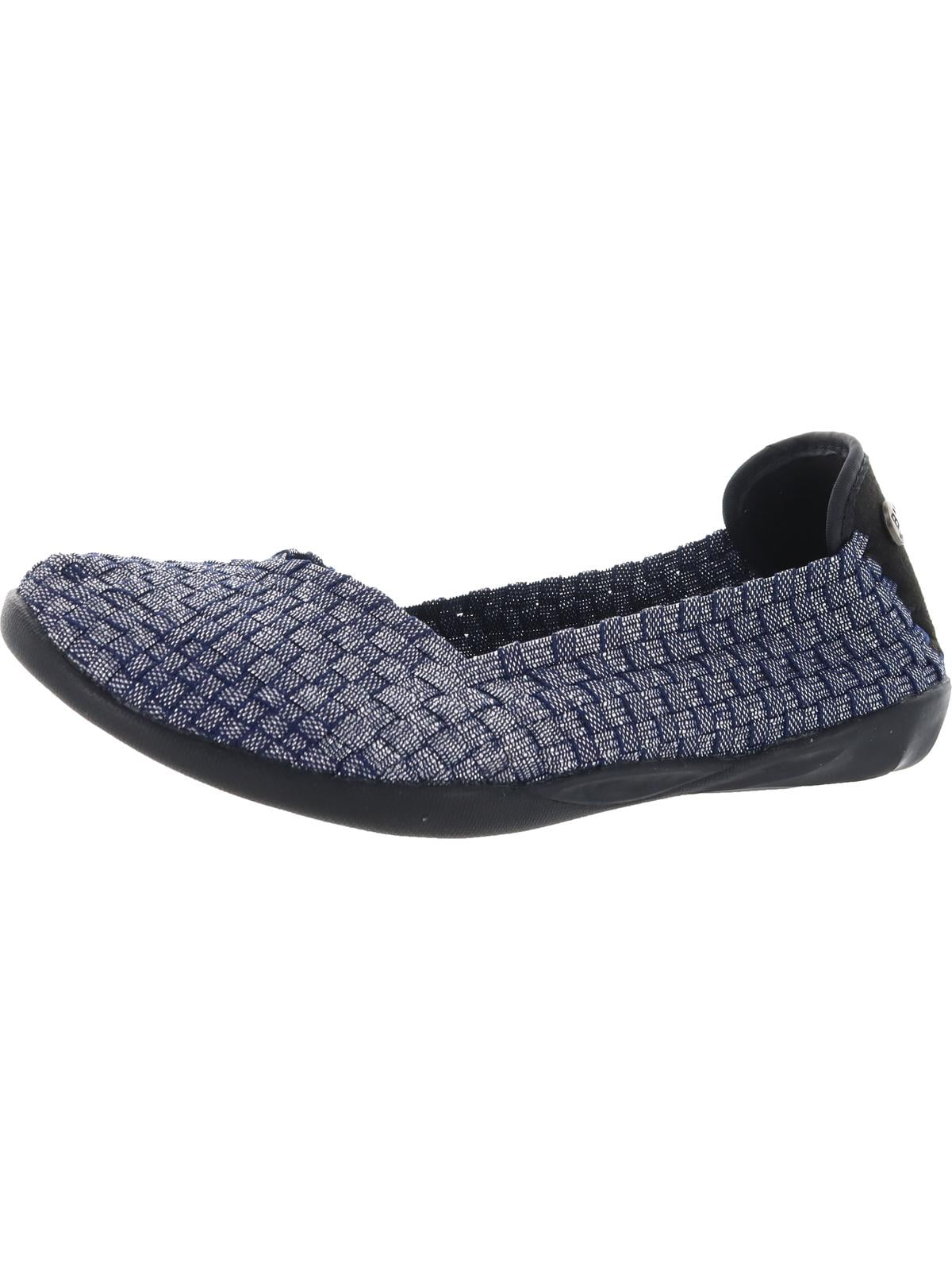 Bernie Mev Womens Catwalk Woven Metallic Flats Navy 37 Medium (B,M ...