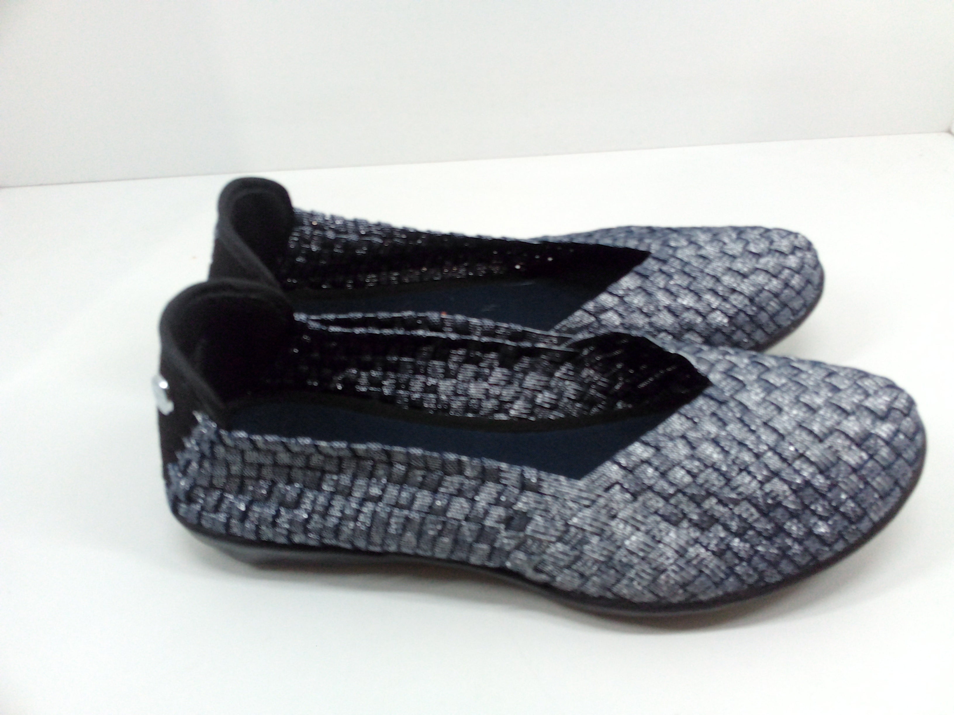 Bernie Mev Women Catwalk Flat Navy Shimmer 37 Pair of Shoes - Walmart.com