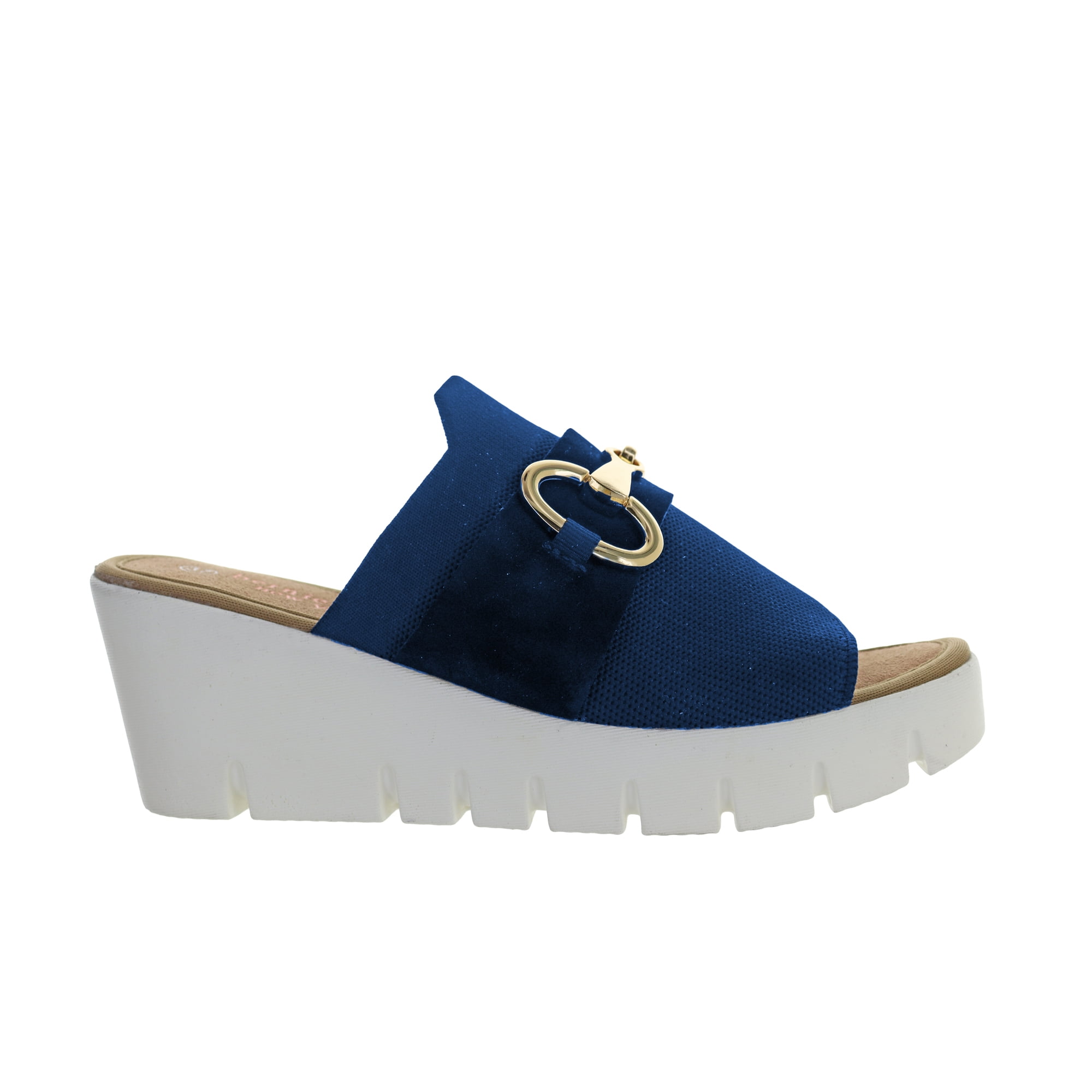 Bernie Mev Women's Venti Buckle Wedge Sandal - Walmart.com