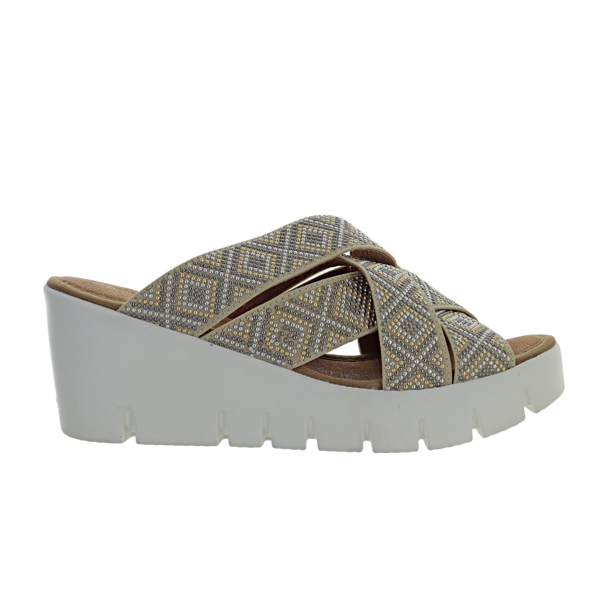 Bernie Mev Women's Venti Martini Wedge Heel Slide Sandal - Walmart.com