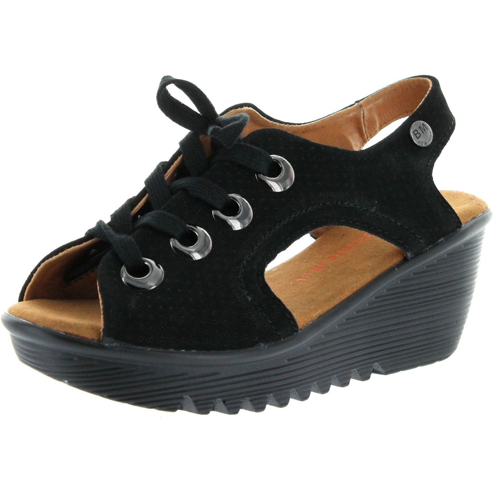 Bernie Mev Womens Marcello Leather Sandals - Walmart.com